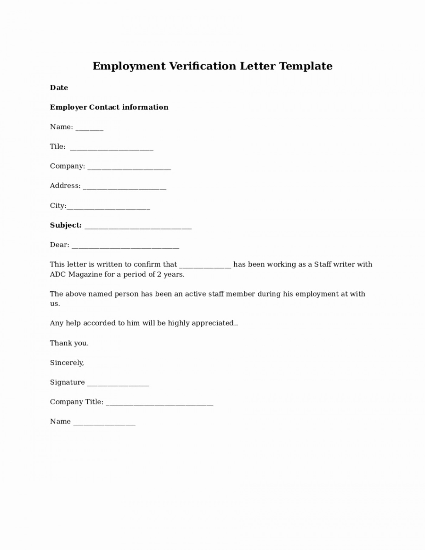 Printable Employment Verification Forms Pdf | Example Calendar Printable Printable Employment Verification Forms Pdf | Example Calendar Printable